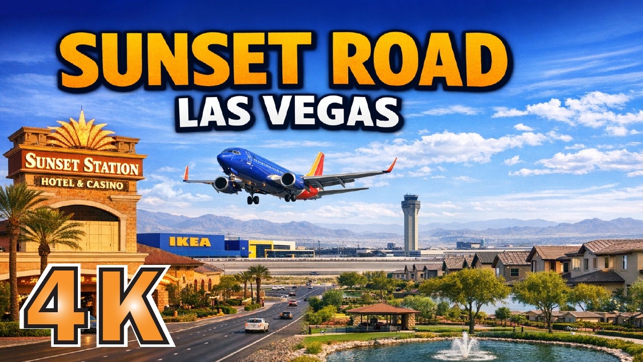 Driving Sunset Road in Las Vegas