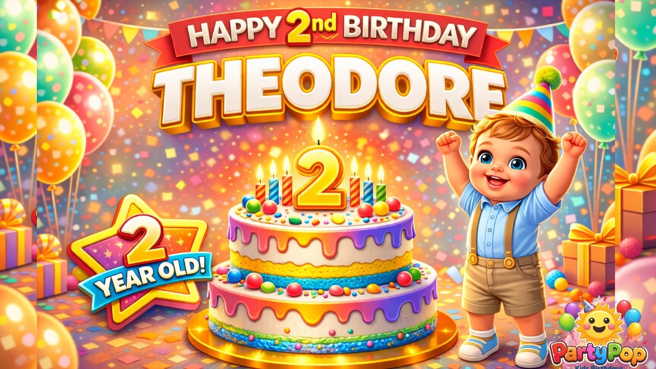 Theodore Turns TWO! 🎂 🎁 Birthday Party Celebration Compilation
