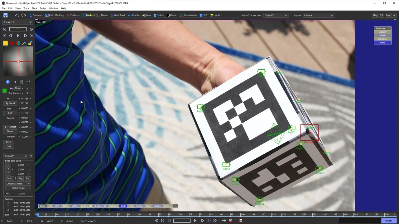 Moving Object from AprilTag Corner Trackers | Boris FX