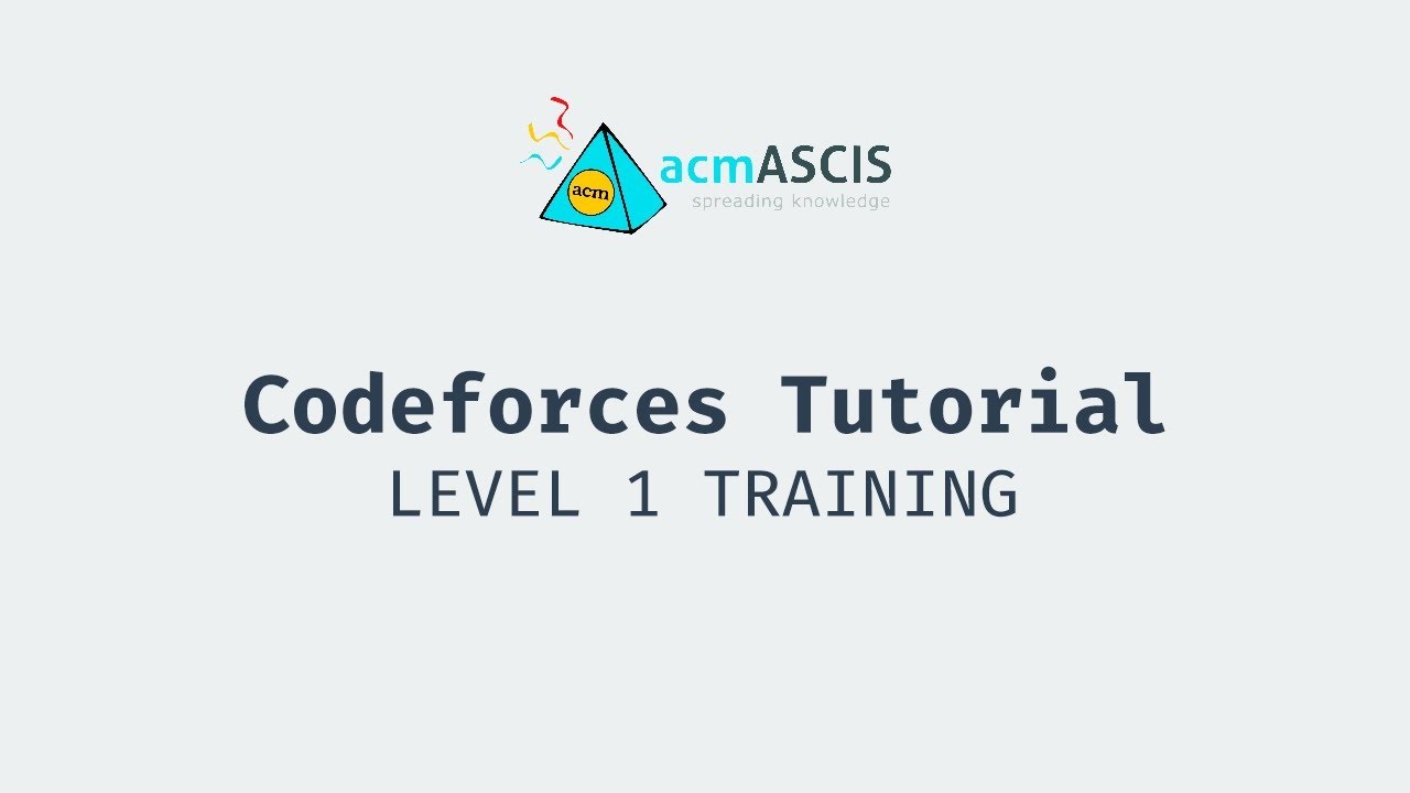 Codeforces Tutorial - Level 1 Training