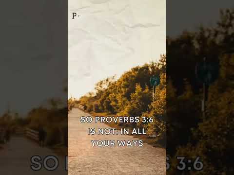 Why “acknowledge” is a bad translation of Prov 3:6 #shorts #hebrewbible #bibleverse #hebrew