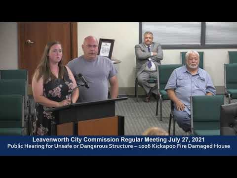 Leavenworth City Commission meeting July 28, 2021