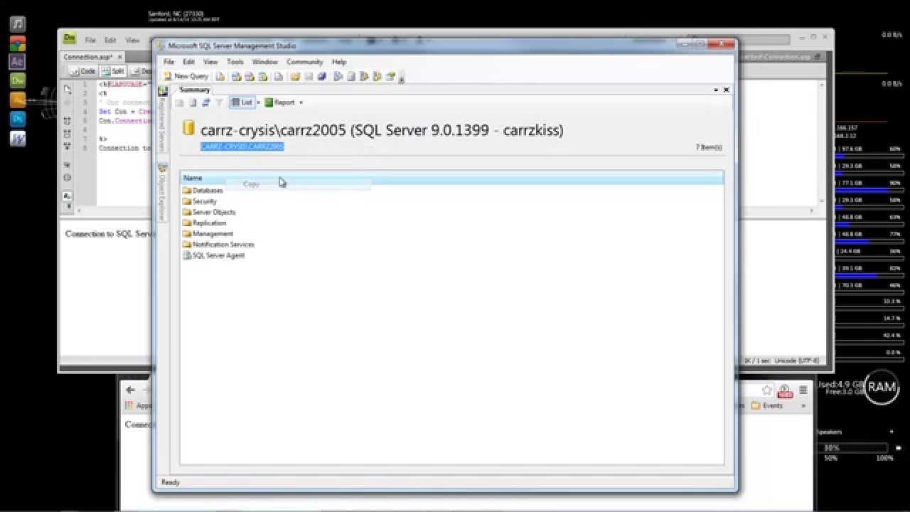 ASP Classic Lessons #6 - Creating Connection to a SQL Server Database