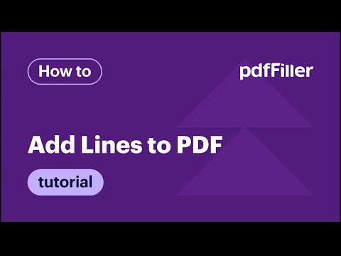 How to Add Lines and Arrows to a PDF with pdfFiller