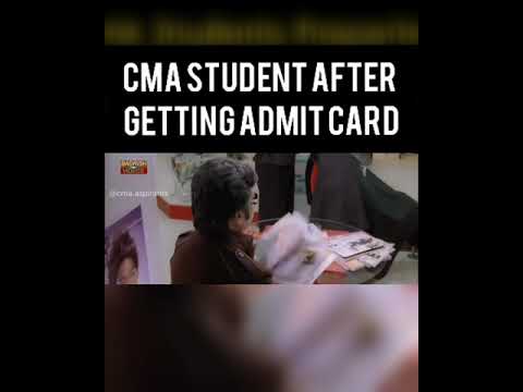 CMA Student After Getting Admit Card | CMA Exam Update