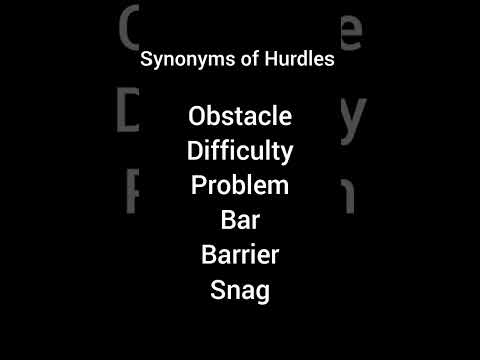 6 Synonyms of word Hurdles/OET Sample Nurses
