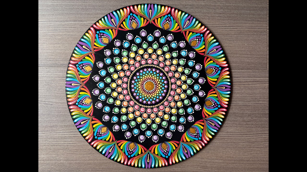 14in Rainbow Mandala Beginner Tutorial