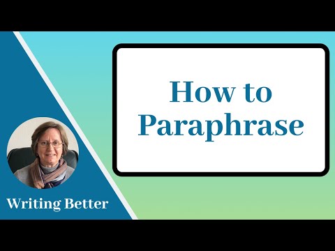 How to Paraphrase