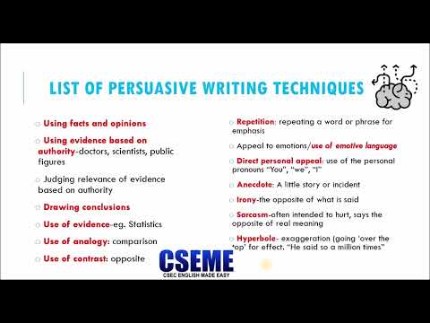 Exploring how persuasive and argument texts are organised Video Lecture ...