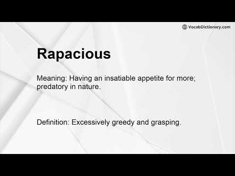 Rapacious Meaning