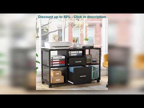 #Tribesigns 2 Drawer Wood File Cabinet, Mobile Lateral Filing Cabinet, Modern Storage Cabinets Pr