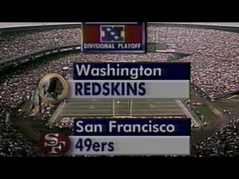 1992 NFC Playoffs Washington vs 49ers Highlights (Steve Young 1st playoff start)
