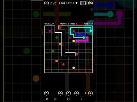How To Solve Flow Free Worm Pack Level 144 14x14 Board Hardest Walk Through Solution Walkthrough