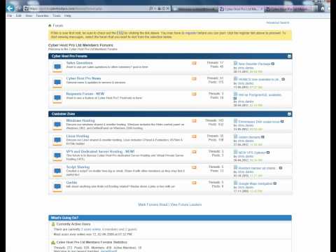 CyberHostPro Forums: for great sales and technical support