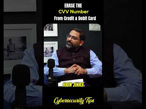 Erase the CVV Number from your Debit & Credit Card to avoid Cyber Fraud #cybersecurity #drtanujain