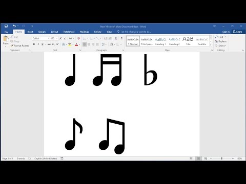 How to type music symbols in Word