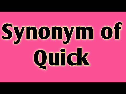 quick synonym in english word । synonym and antonym । opposite word । similar word in english ।