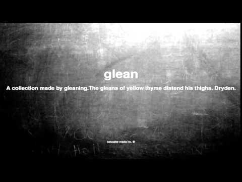 What does glean mean