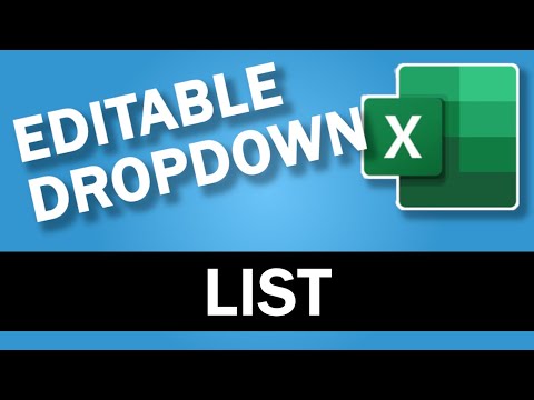 How to Make an Editable Drop Down List in Excel