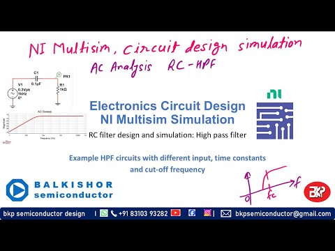 010: RC High Pass Filter circuit design and simulation AC analysis from scratch