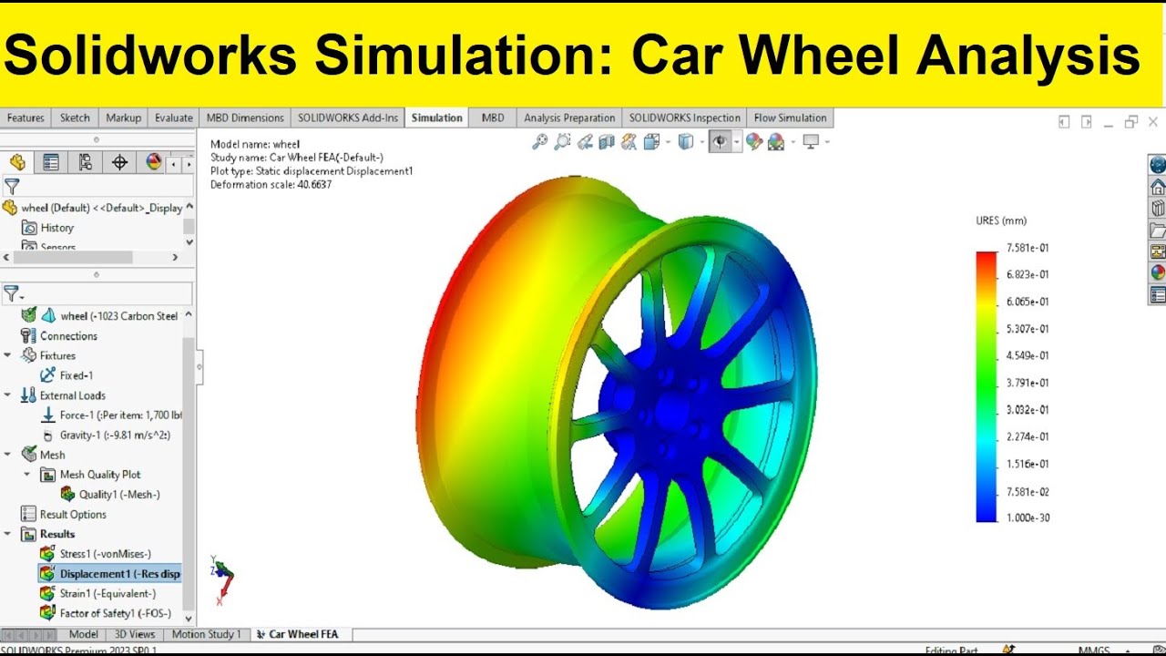 How to do Structural Analysis of a Car Wheel in SOLIDWORKS?