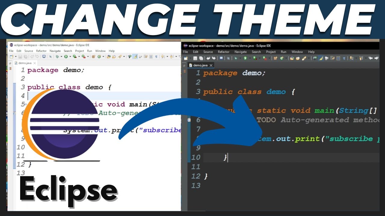 How to Change Color Theme in Eclipse IDE | Switch Dark and Light themes