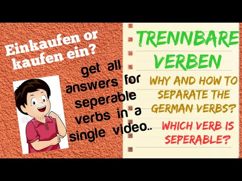 Trennbare Verben in German | Separable Verbs in German | Basic German Grammer foe A1 Goethe exam