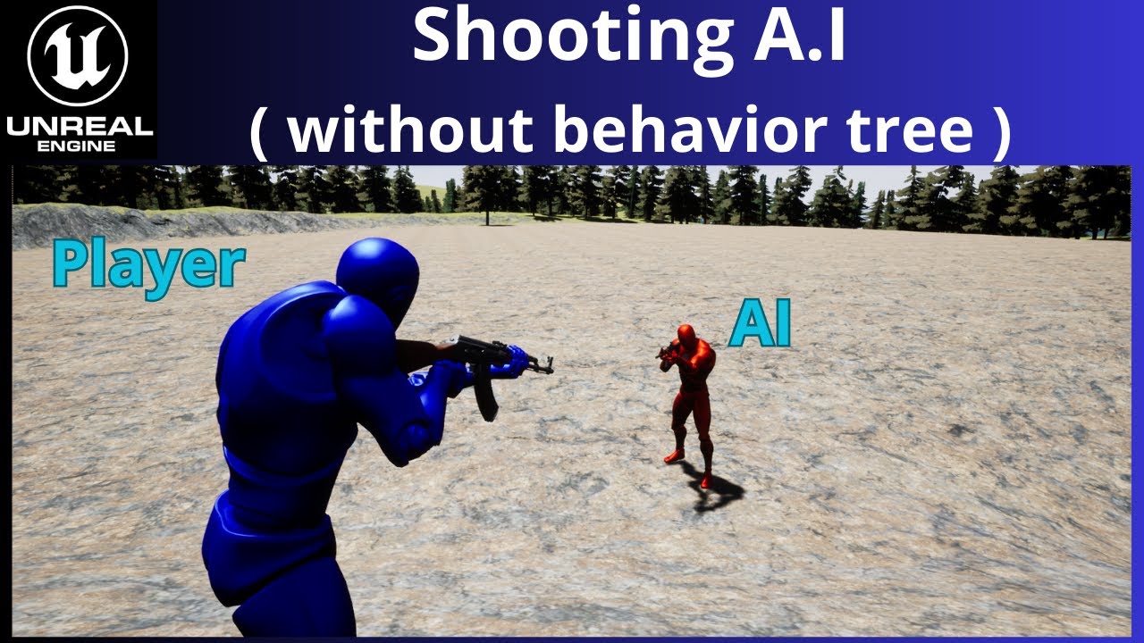 Unreal Engine Tutorial: Shooting AI (Detection + Aiming + Chasing + Shooting) without Behavior Trees