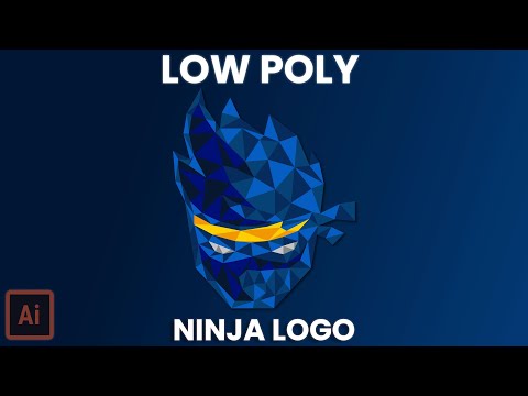 How to create Low poly Adobe illustrator tutorial (Ninja Logo)