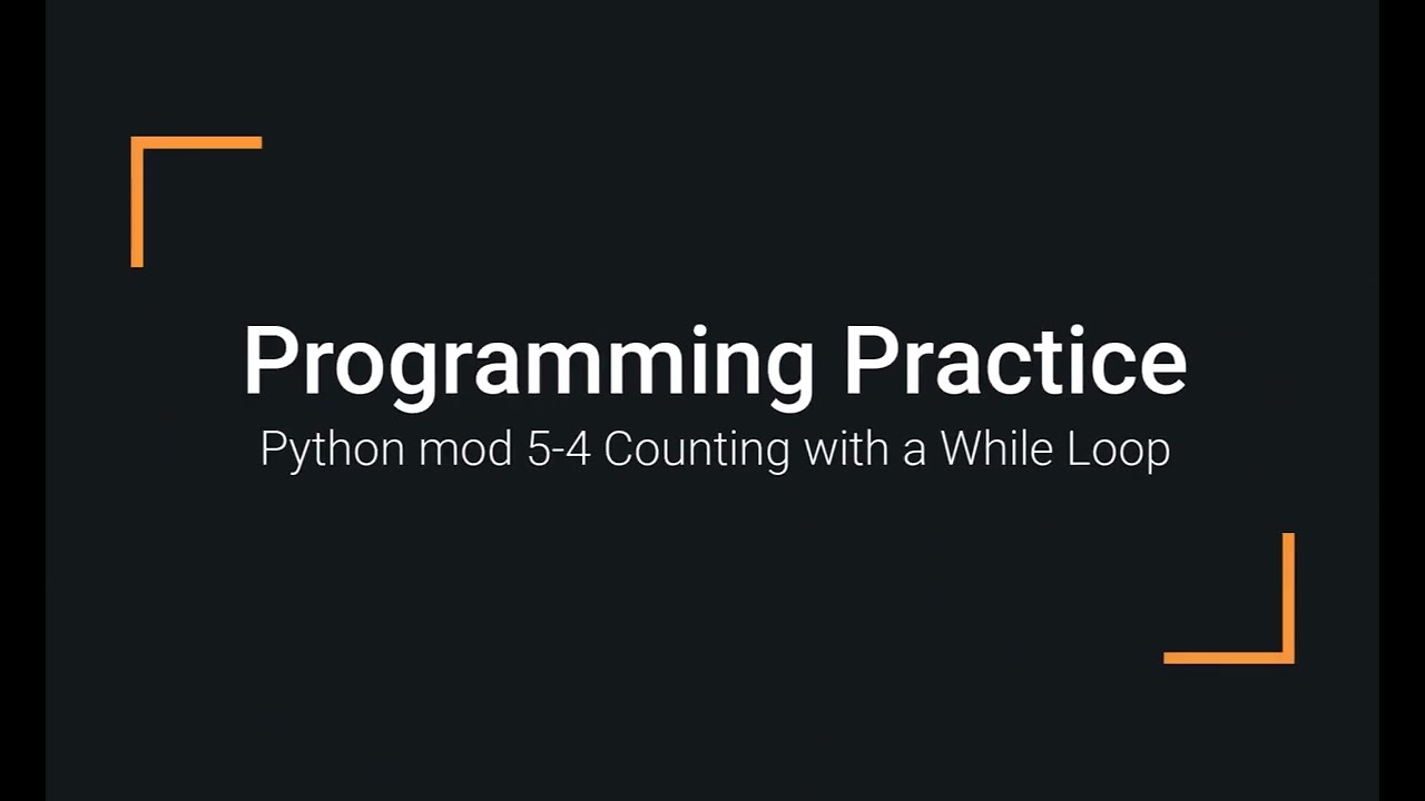 Python Practice Programming  Module 5-4 Using a While Loop to Display Odd Numbers