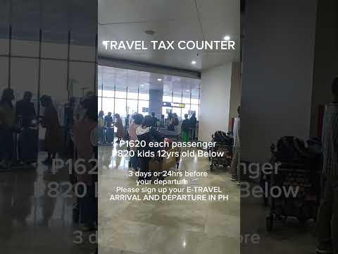 NAIA TERMINAL 1 TRAVEL TAX COUNTER P1620 each passenger kids P810 #travel #philippines #airport