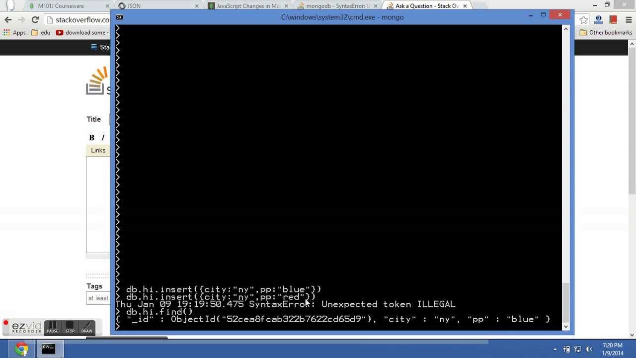 Mongodb undefined error