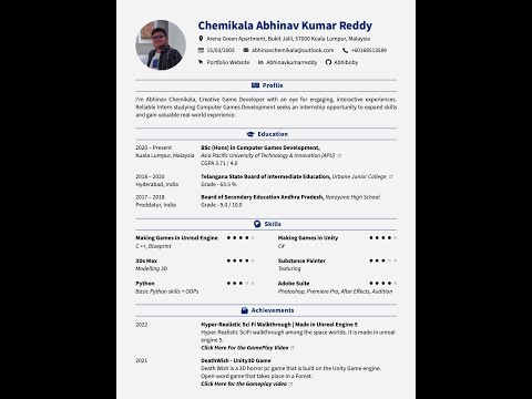 Resume/CV - 2 Pages wait for few seconds to see 2nd page