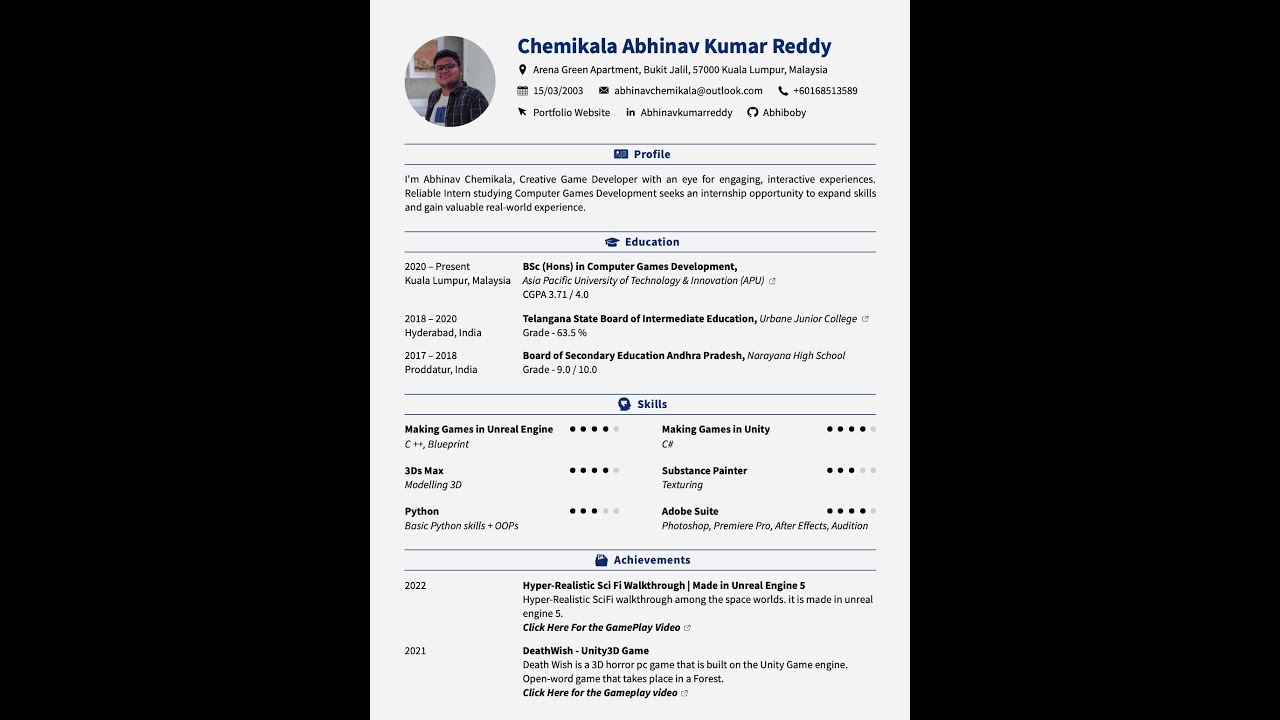 Resume/CV - 2 Pages wait for few seconds to see 2nd page