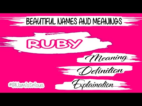 RUBY name meaning | RUBY meaning | RUBY name and meanings | RUBY means‎ ‎@Namistrious 