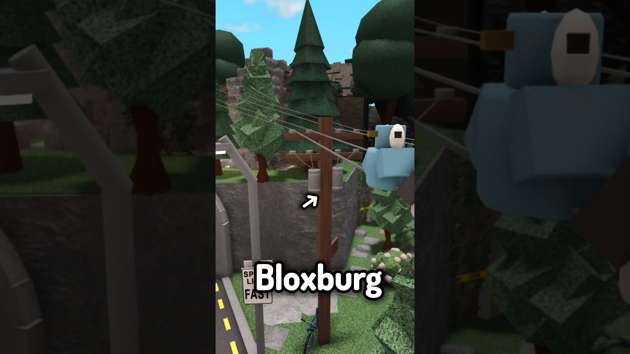 Bloxburg POWER LINES Tutorial 🔨💡 #bloxburg #bloxburgtutorial #bloxburghacks  #bloxburgtown