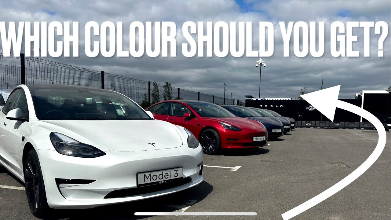 TESLA MODEL 3 & Y 2023 COLOUR COMPARISON WHICH COLOR SHOULD I GET? BLUE BLACK GREY RED SILVER WHITE