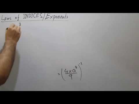 Laws of INDICES Exponents in URDU/HINDI