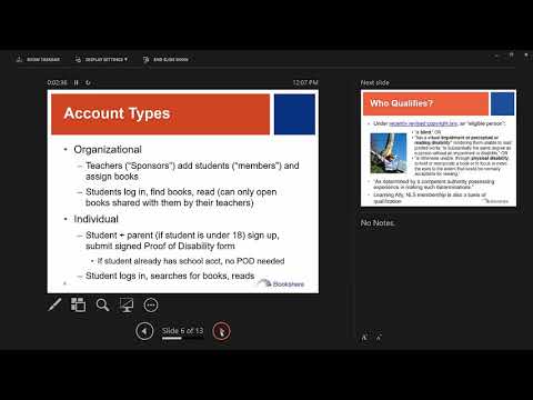 Webinar: Getting Started with Bookshare - May 20, 2020