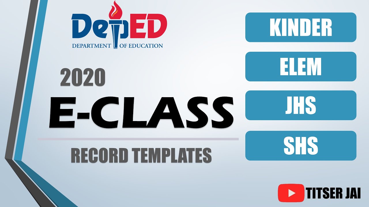 2020 DEPED E-CLASS RECORD TEMPLATES