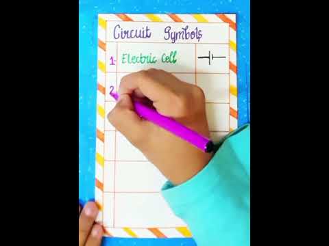 Science project chart🌟electricity🌟Circuit symbols chart🌟easy drawing🌟 science day chart