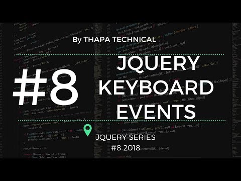 Learn jQuery Tutorial in Hindi part 8 jQuery Keyboards Events in Hindi | Keypress Keydown and ...