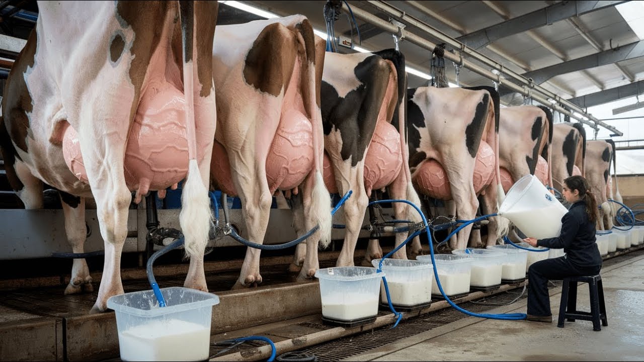 Next Level Dairy Cow Farming | High-tech CHEESE Making From Cow Milk