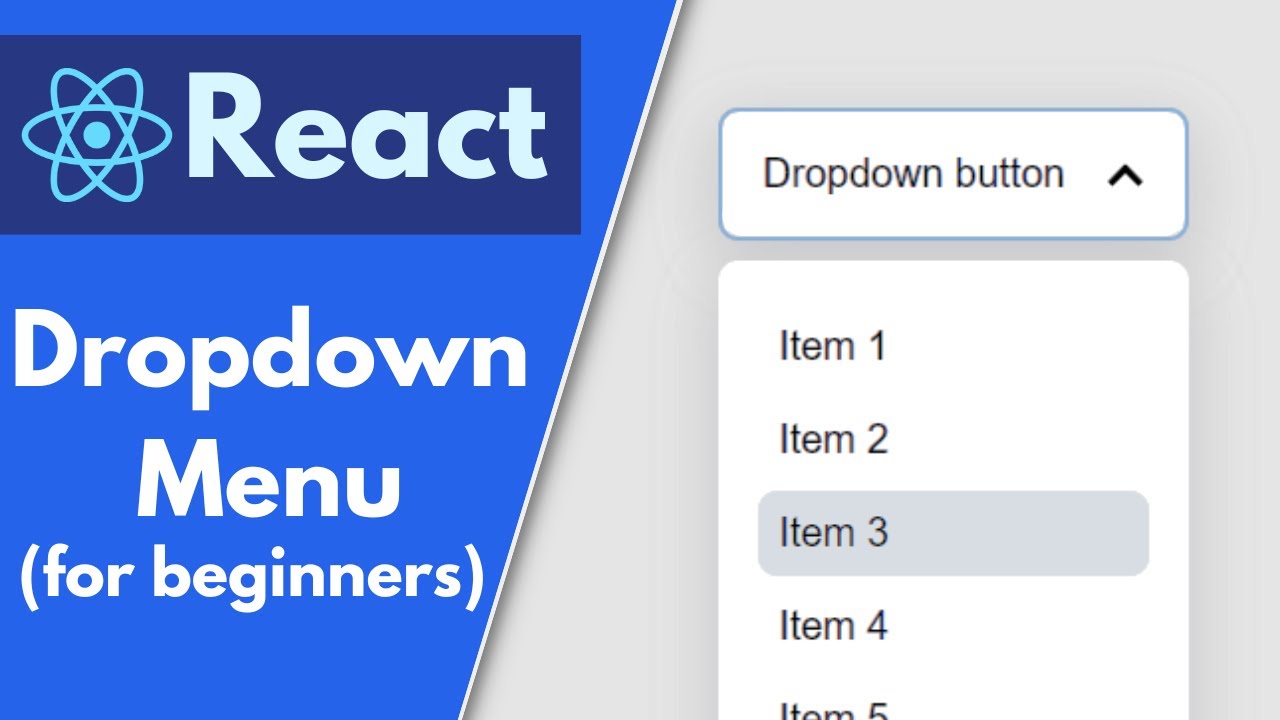 Make a Dropdown Menu in React | Beginners Tutorial