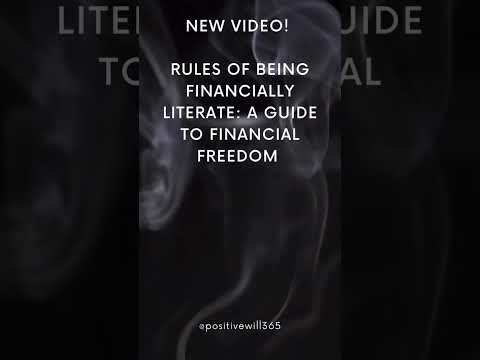Rules of being financially literate https://youtu.be/x4Fa1sxfV3E #financialtips