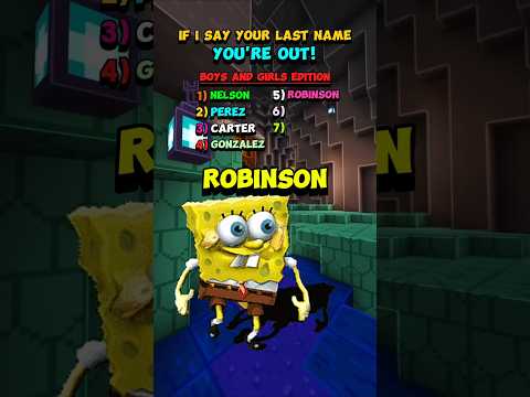 Guessing your Last Name! ๐ต๏ธ #spongebob #quiz #brainteasers #shorts