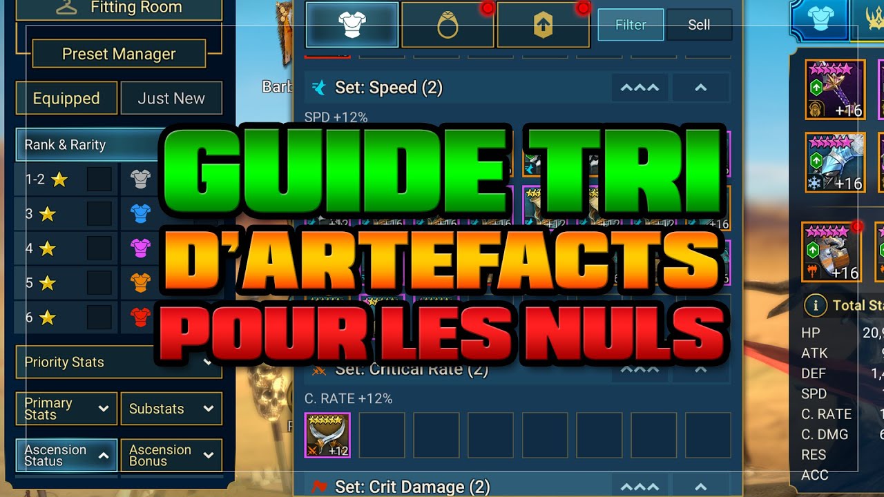 Trier ses artefacts c'est facile ! | Guide du débutant