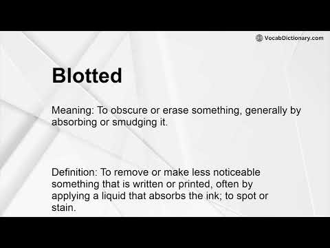 Blotted Meaning