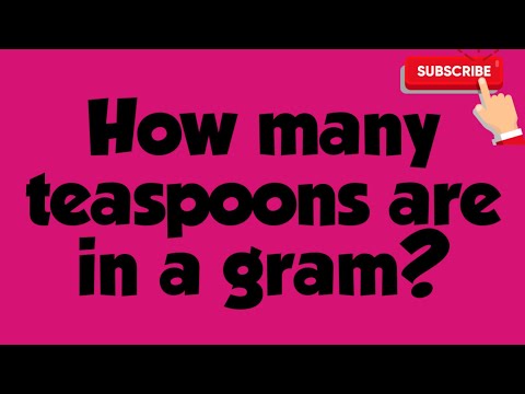 How many teaspoons are in a gram?