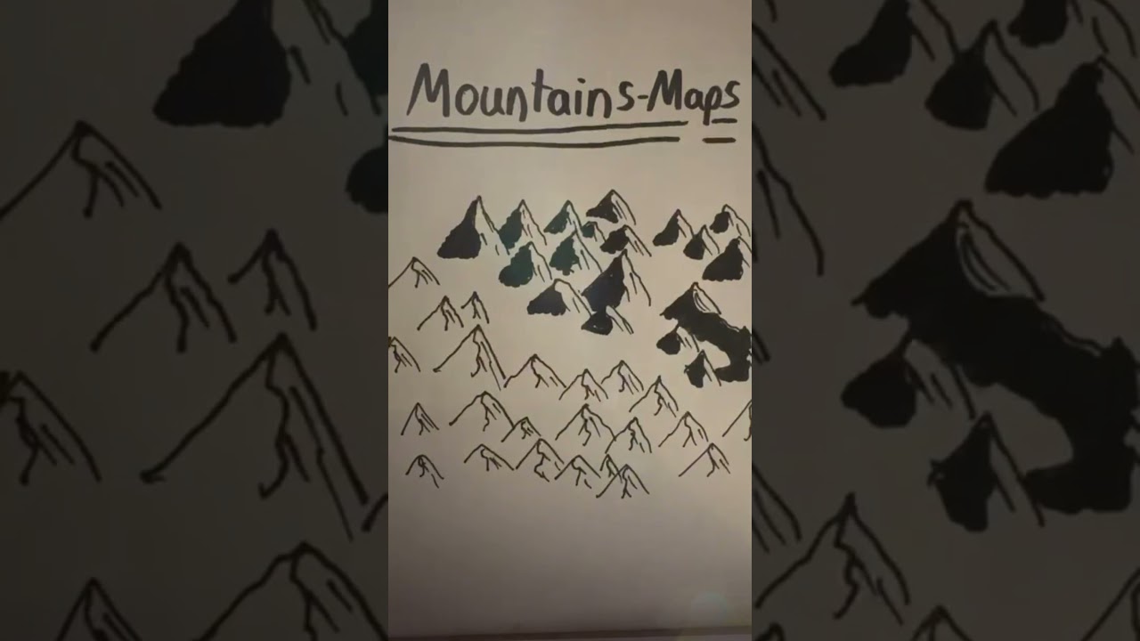 How to Draw Mountains for your Fantasy Maps | Timelapse Sketch #fantasymaps #mountains #art #maps